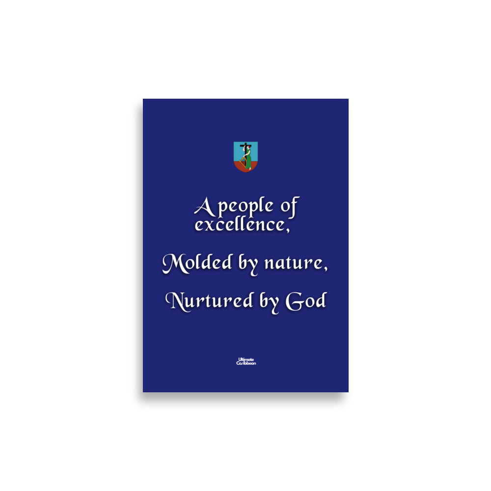 Montserrat A People of Excellence Motto Poster – Ultimate Caribbean